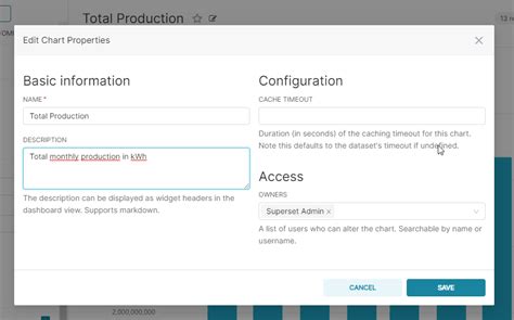 Apache Superset How Can I Set A Chart To Always Show Description By