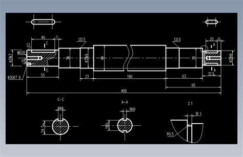 M4987 铣刀头轴零件图 Autocad 2004 模型图纸下载 懒石网