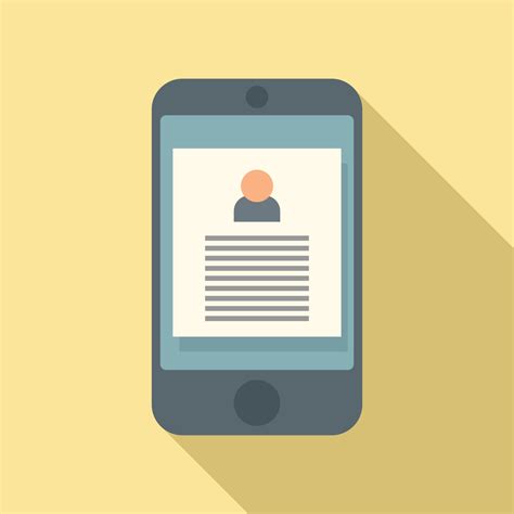 Smartphone Personal Information Icon Flat Style 14684306 Vector Art At Vecteezy