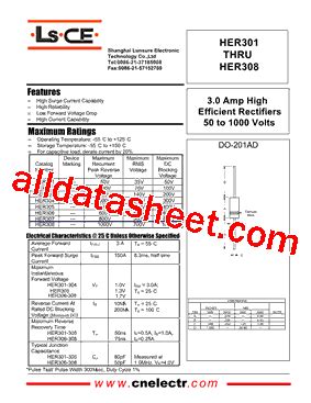 HER303 Datasheet(PDF) - Shanghai Lunsure Electronic Tech