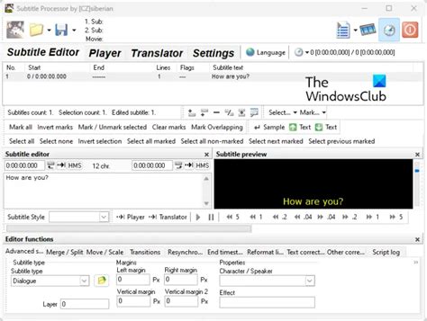 Best Free Subtitle Editor Software For Windows 1110