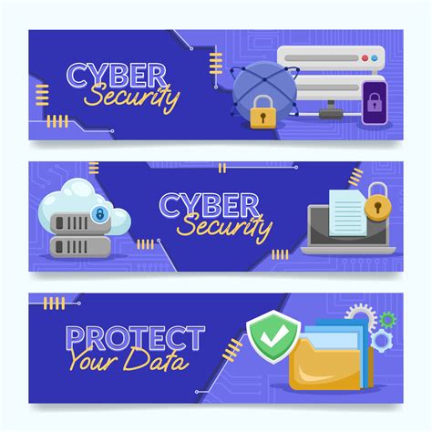 Cyber Security Awareness Banner Template 13379671 Vector Art At Vecteezy