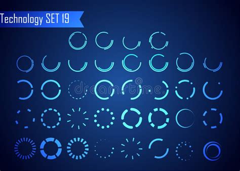 Set Of Circle Abstract Digital Technology Ui Futuristic Hud Virtual