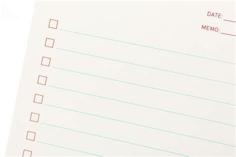 Checklist Notepad