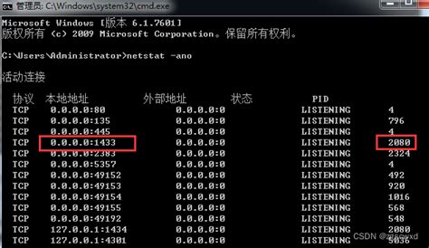 使用cmd命令如何监听1433端口，windows下对端口的基本监听操作windows开启端口监听 Csdn博客