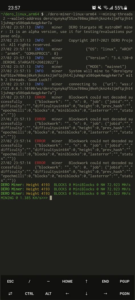 Android Mining Dero Documentation