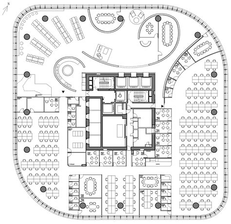 上海·“回旋的光栅”资产管理公司办公室设计 合尘建筑 Soho设计区