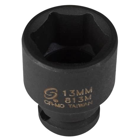 14 Square Drive Standard Impact Socket 13mm By Sunex Tools