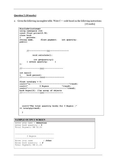 Solved Question 2 10 Marks A Given The Following