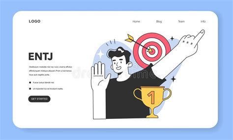 Entj Mbti Type Character With The Extraverted Intuitive Thinking Stock Vector Illustration