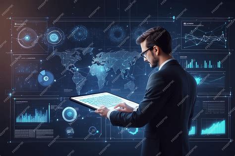 Big Data Analytics With Ai Technology Data Analyst Analyzing And Visualizing Complex Premium