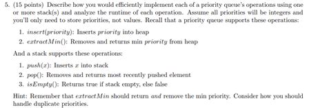 Solved 5 15 ﻿points ﻿describe How You Would Efficiently