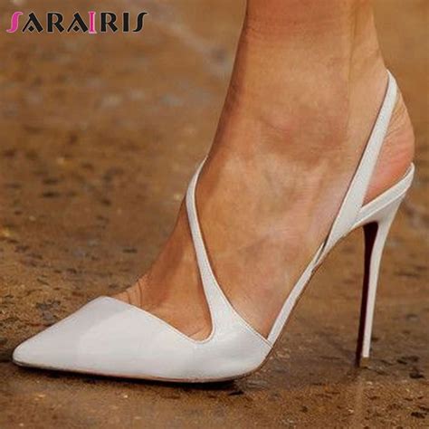Sarairis 뾰족코 샌들 최신 섹시한 브랜드 디자인 샌들 여성 슬립온 하이힐 파티 신발 여성하이힐 Aliexpress