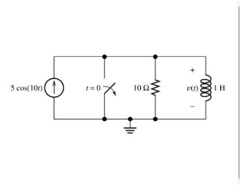 Solved Solve For V T For T 0 In The Circuit Of Figure Chegg Com