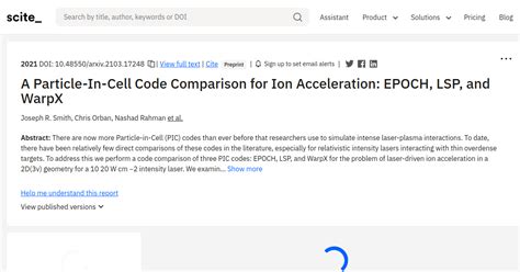 A Particle In Cell Code Comparison For Ion Acceleration Epoch Lsp And Warpx