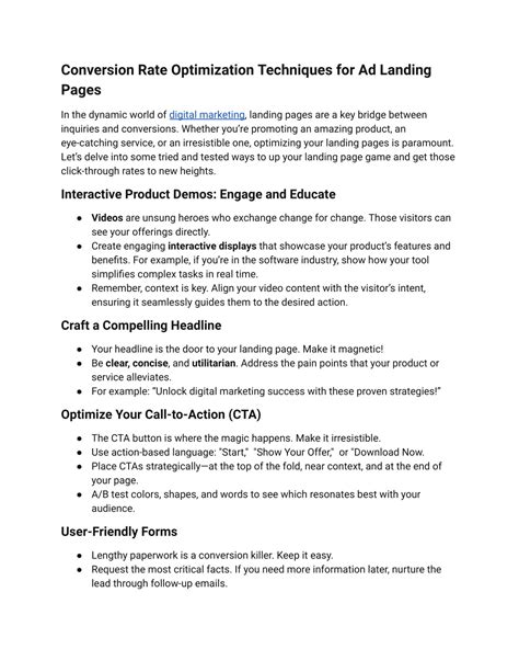 Ppt Conversion Rate Optimization Techniques For Ad Landing Pages