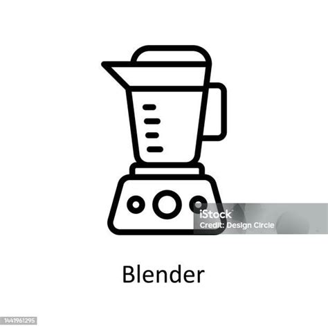 블렌더 벡터 개요 아이콘 디자인 그림입니다 흰색 배경에 하우스키핑 기호 Eps 10 파일 가정 생활에 대한 스톡 벡터 아트 및 기타 이미지 가정 생활 가정 주방