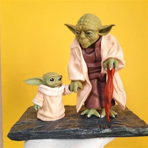 قیمت و خرید فیگور مدل جنگ ستارگان طرح استاد یودا و بیبی یودا