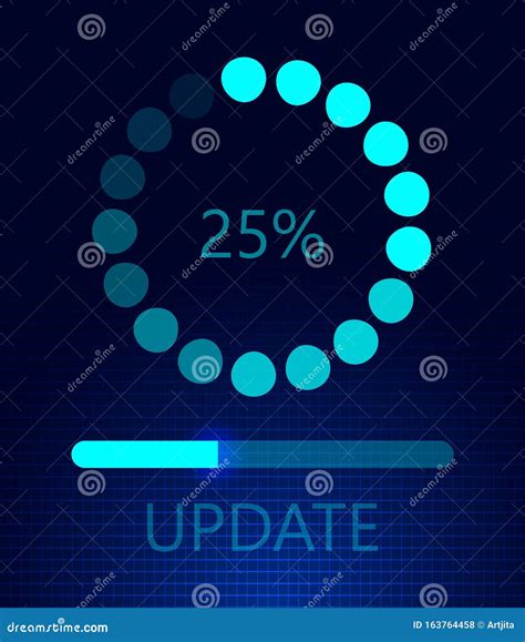 Software Update On Cyberspace Loading Process Concept Stock Illustration Illustration Of