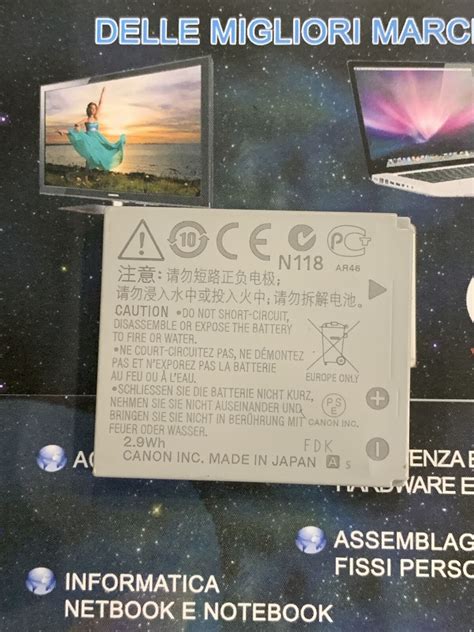 Canon N118 Batteria + Alimentatore | eBay
