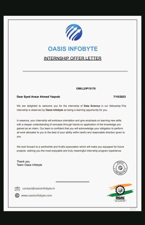 linkedinconnections oasisinfobyte internship datascience syed ansar ahmed