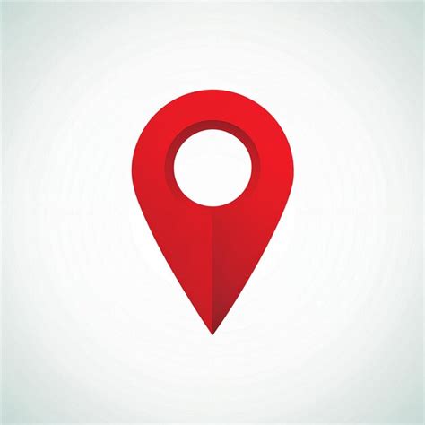 A Red Marker With A White Border And A Red Marker On It Premium Ai Generated Image