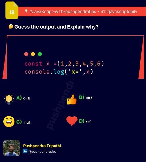 Pushpendra Tripathi On Linkedin Javascript Javascriptdaily