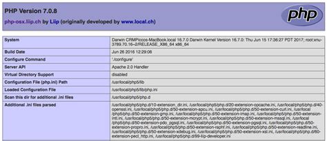 Cannot Enable OPcache On MacOS Sierra With PHP 7 Stack Overflow