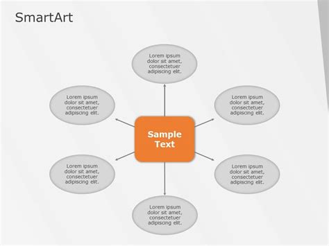 SmartArt Cycle Diverging Arrows 6 Steps