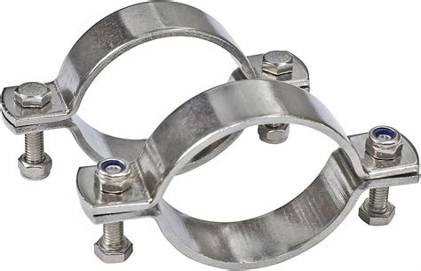 Akihisa 2 Pcs 4 Inch Heavy Duty Rigid Handleless Flat Pipe Bracket