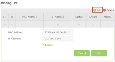 How To Set Up Ip And Mac Binding Function On Ac Vdsladsl Modem Router Tp Link