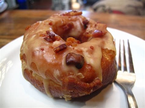 Cronut With Maple Glaze And Bacon