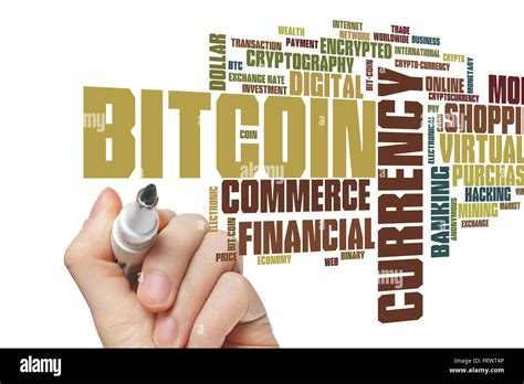 Bitcoin Concept Word Cloud Background Stock Photo Alamy