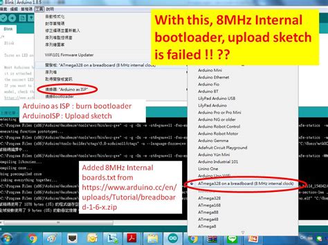 Arduino Uno R3 To Burn 328p 8mhz Internal Bootloader Uploading