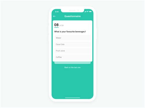 A Questionaire Quiz Design App Interface Design App Design Layout