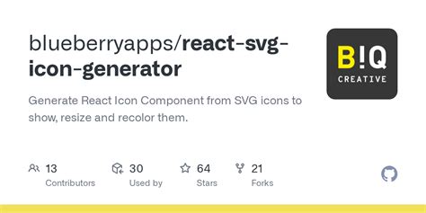 Github Blueberryappsreact Svg Icon Generator Generate React Icon Component From Svg Icons To