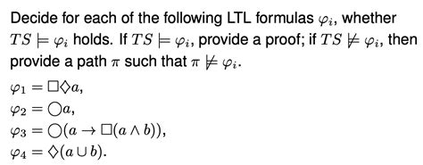Solved 2 Consider The Following Transition System Ts Of