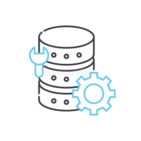 Data Management Line Icon Outline Symbol Vector Illustration Concept Sign Stock Vector