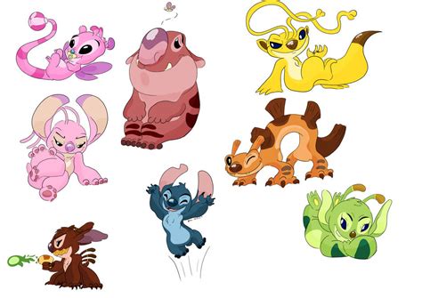 Lilo And Stitch Experiment Sketches By Thegreeniekatmeanie On Deviantart