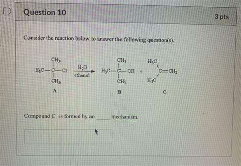 Solved Question Pts Consider The Reaction Below To Chegg Com
