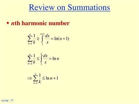 Ppt Asymptotic Notation Review Of Functions And Summations Powerpoint