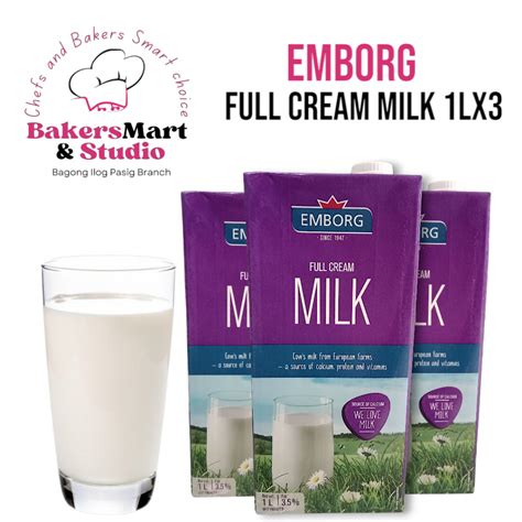 Emborg Full Cream Milk 1lx3 Shopee Philippines