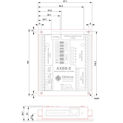 Axbb E Ethernet Motion Controller And Breakout Board Combined Maker Store Pty Ltd