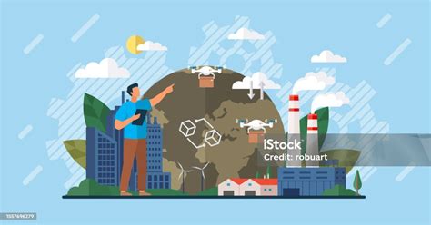 Open Automation Architecture Open Source Robotics Soft Free Delivery Concept Stock Illustration