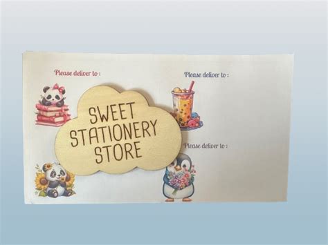 2024 Random Mix Of Pdt Labels 10 On A Sheet Folded In 3 For Posting — Sweet Stationery Store