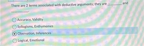 Solved There Are 2 ﻿terms Associated With Deductive