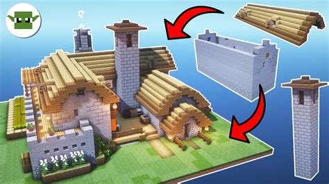How To Build In An Easy Style In Minecraft Building Tutorial Youtube