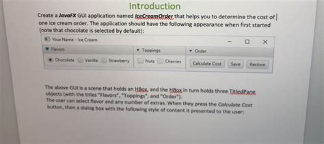 Solved Introduction Create A Javafx Gui Application Named
