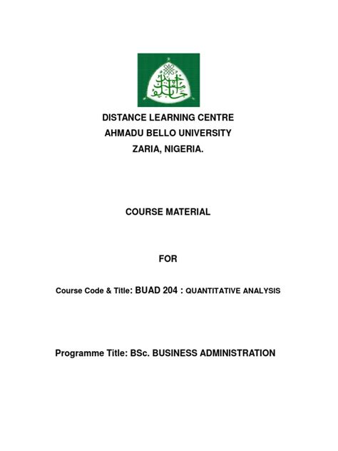 Quantitative Analysis Note Pdf Set Mathematics Conceptual Model