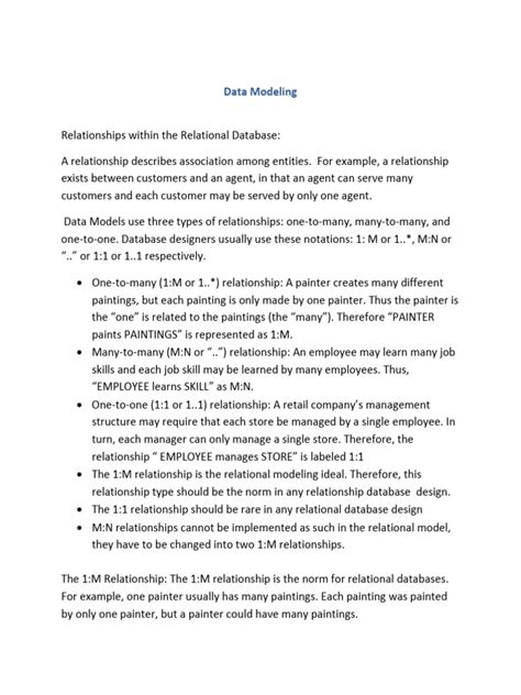 Data Modelling Pdf Relational Model Databases